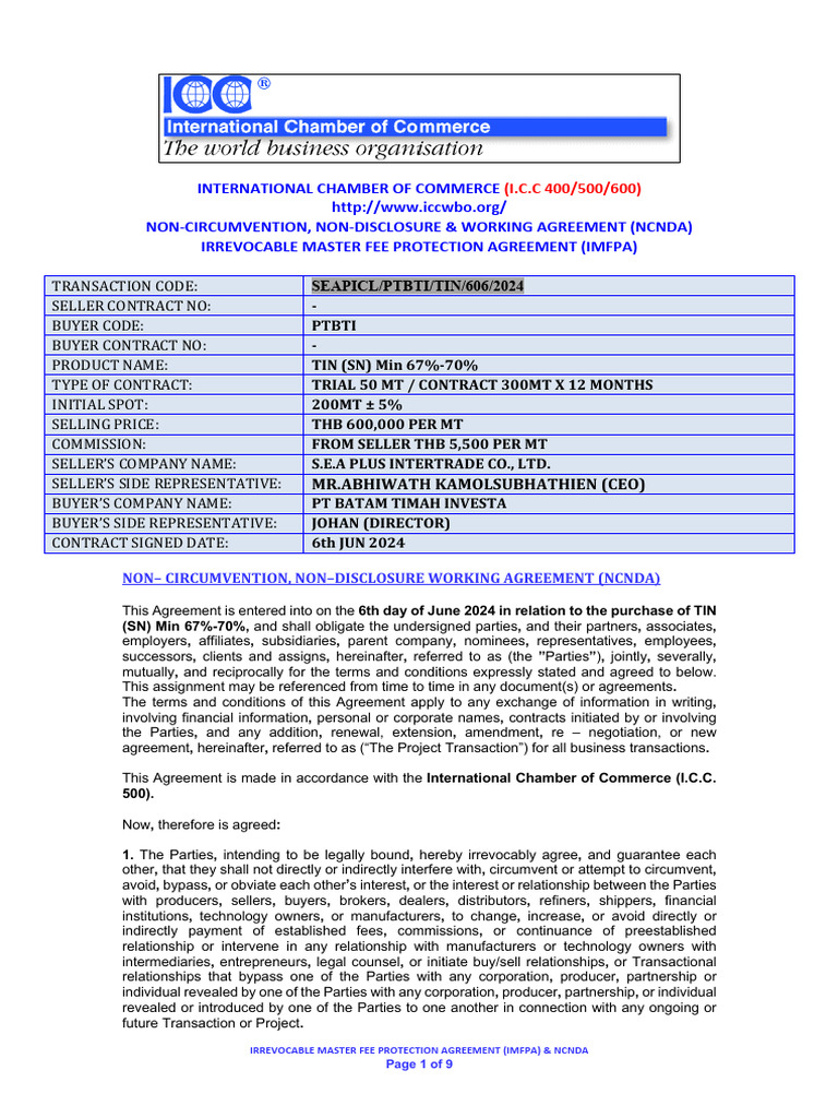 IMFPA TIN_BTI | PDF | Arbitration | Private Law