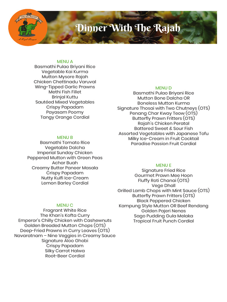 TBR-WebMenu | PDF | Curry | Lunch