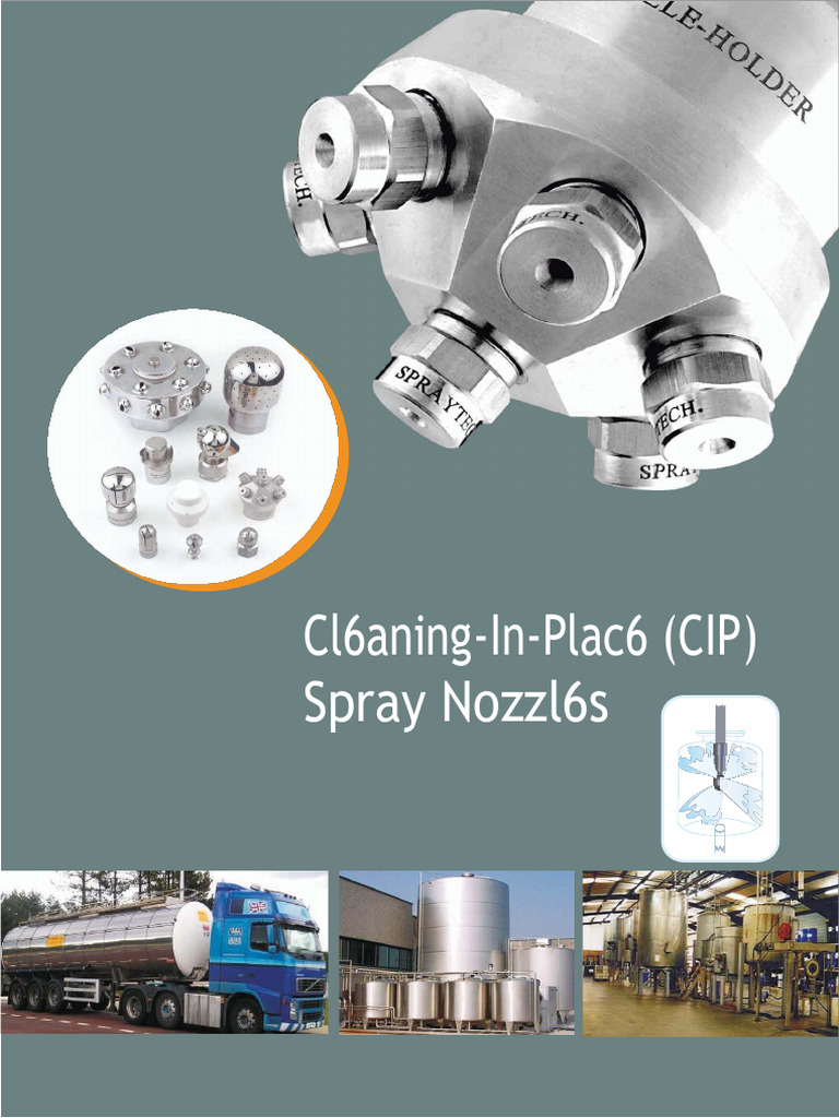 CIP Spray Nozzle Selection Guide | PDF | Disinfectant | Materials