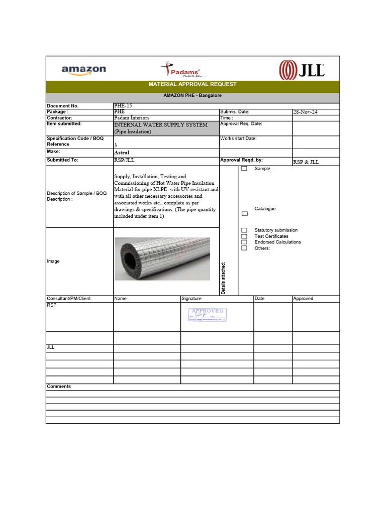 Amazon BLR37-Pipe Insulation | PDF | Thermal Insulation | Electrical ...