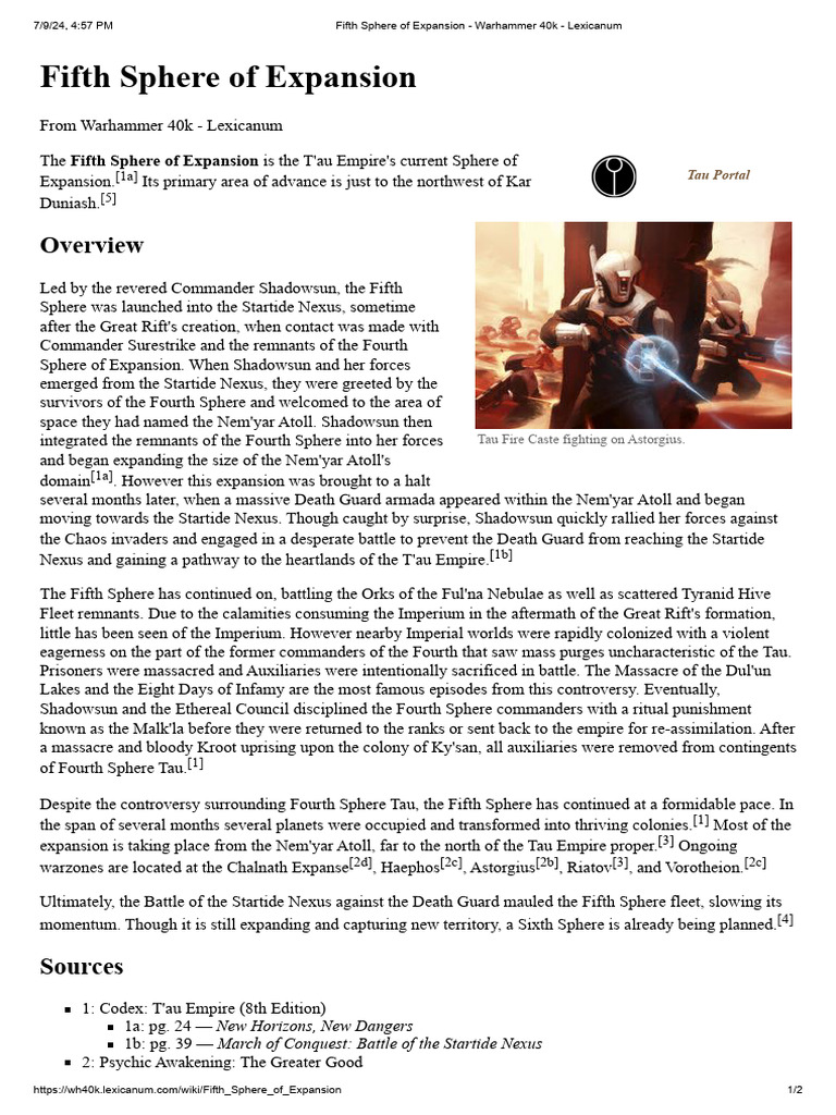 Fifth Sphere of Expansion - Warhammer 40k - Lexicanum | PDF