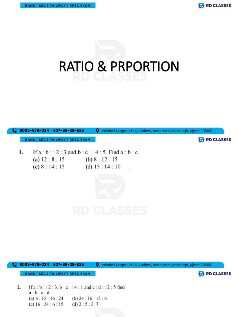 Understanding Ratio and Proportion | PDF