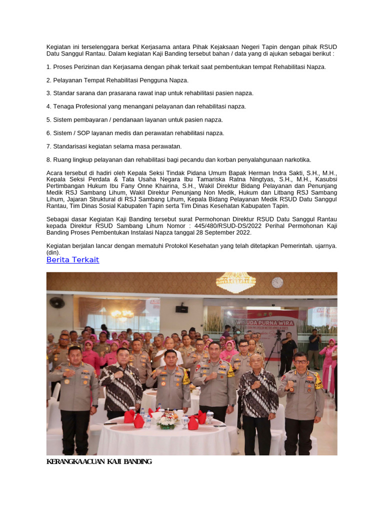 Kegiatan Ini Terselenggara Berkat Kerjasama Antara Pihak Kejaksaan ...