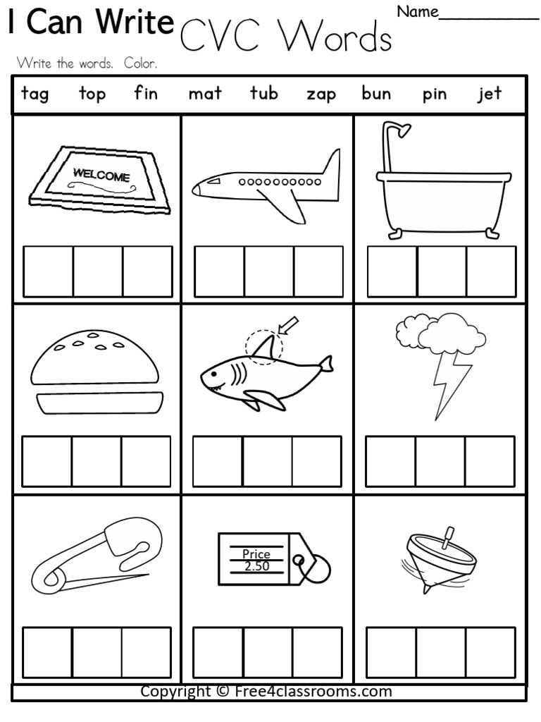 Write CVC Words | PDF