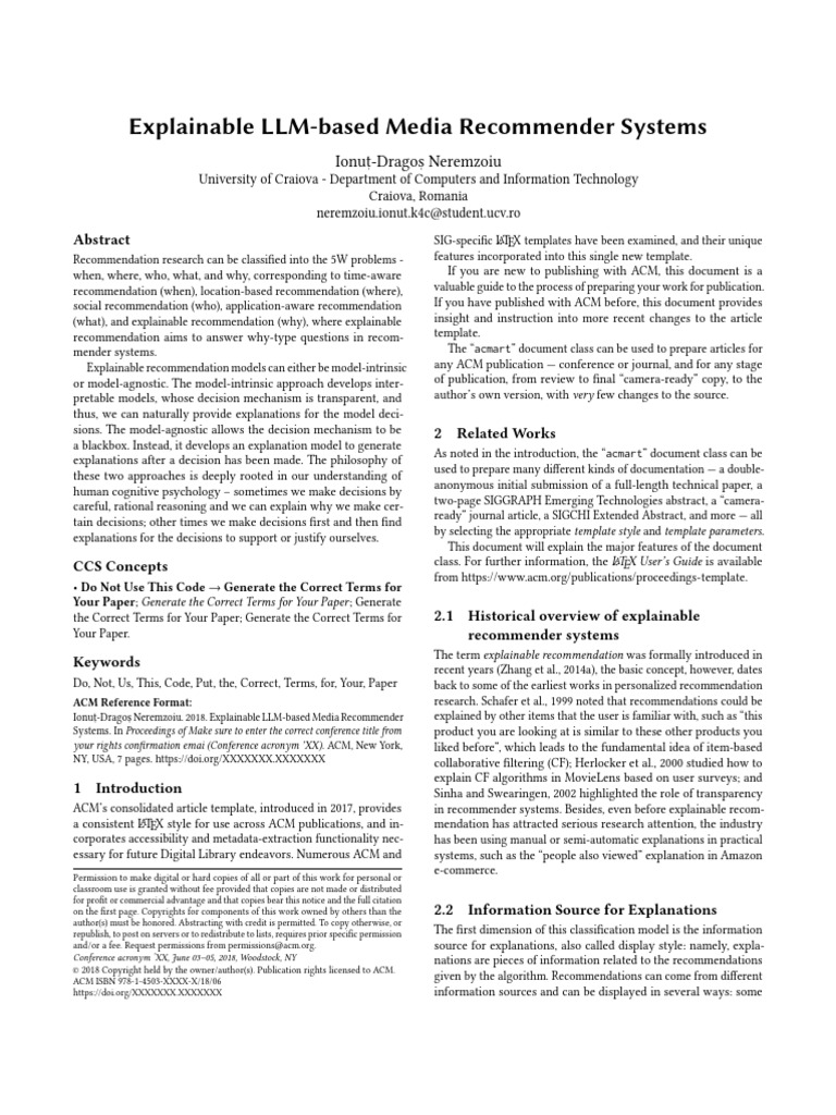 ACM Conference Proceedings Primary Article Template 1 | PDF