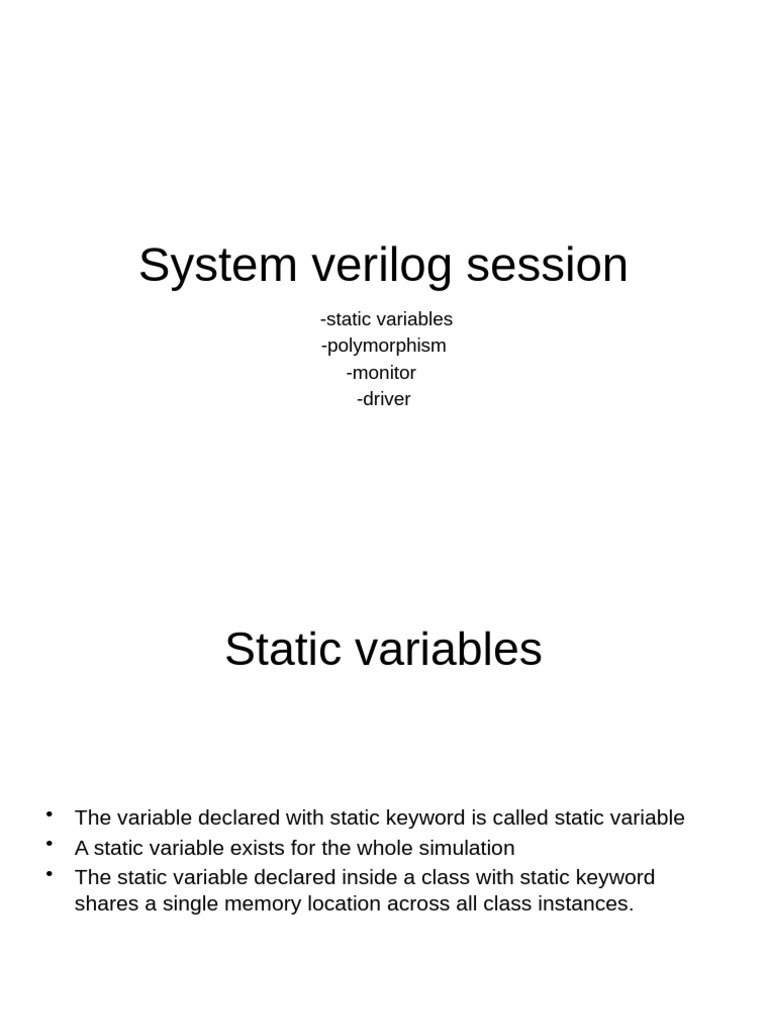 Polymorphism Static Varibles Monitor Driver Bhargav Kumar | PDF | Class ...