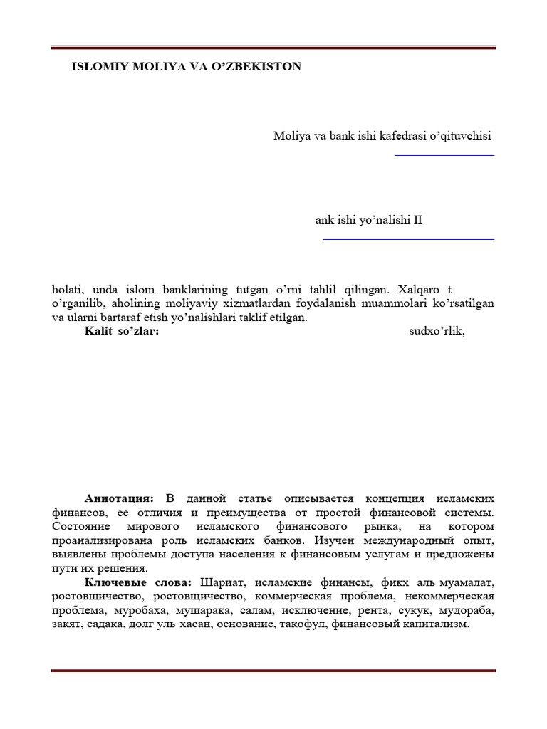 islom-moliyasi 5555555555555555 | PDF