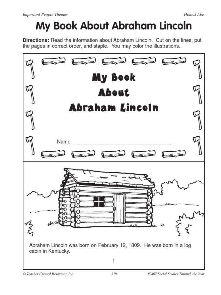 Abe Lincoln Printable Book | PDF | Abraham Lincoln | Politics Of The ...