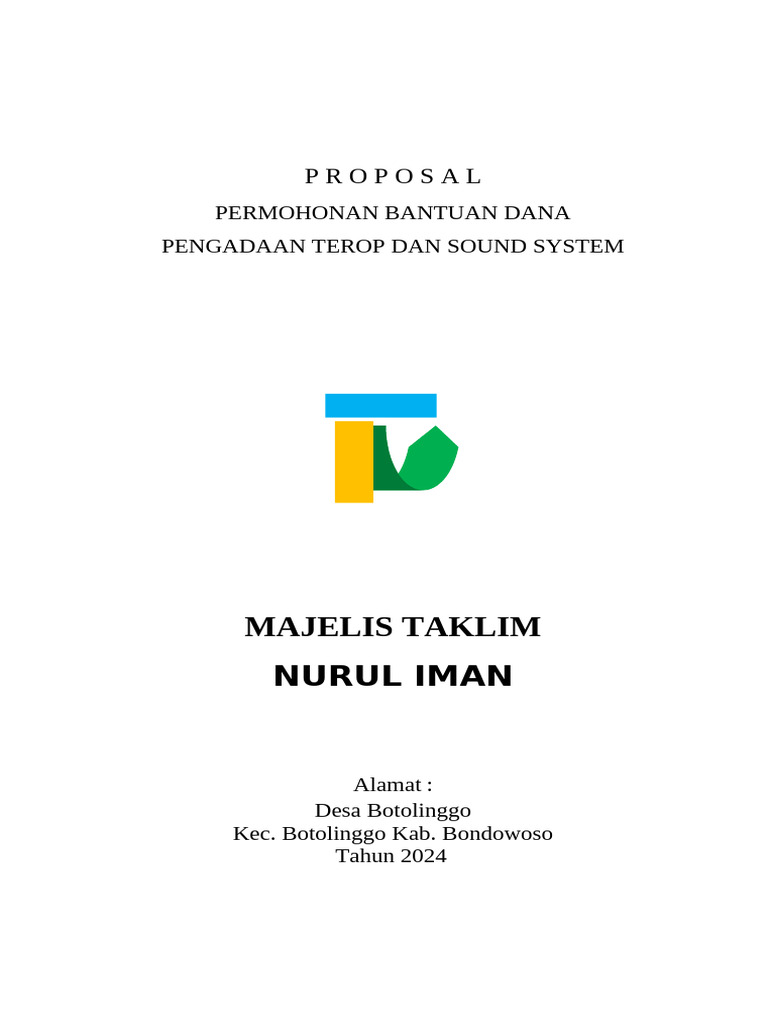Proposal Dana Majelis Taklim 2024 | PDF