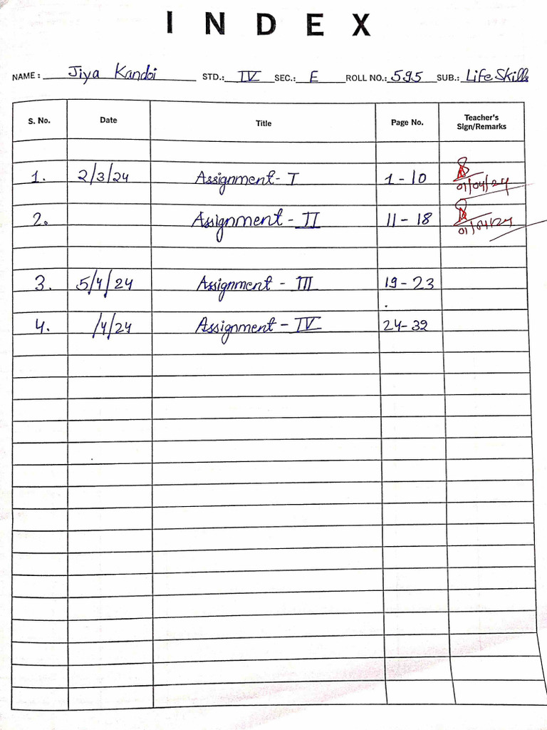 Assign -4 (595) [Life Skills] | PDF