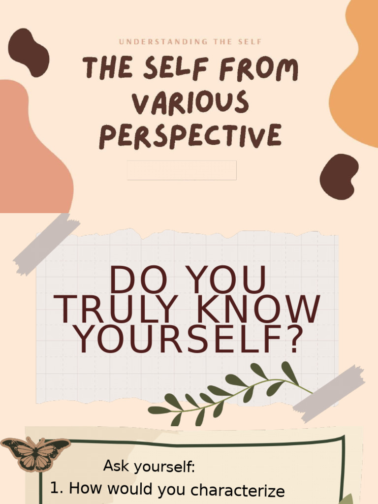 The Self From Various Perspective | PDF
