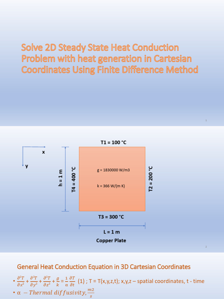 2D_Heat Conduction_Cart_Coordinates_SS_with_heat_gen | PDF | Applied ...