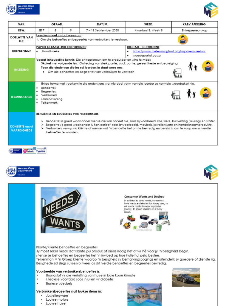 Lesplan GR 7 EBW K3 W5 | PDF