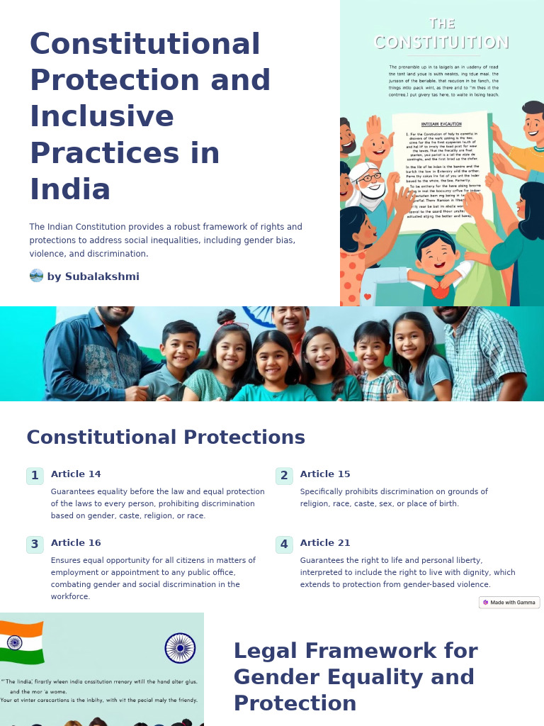 Constitutional Protections in India | PDF | Gender Studies | Gender ...