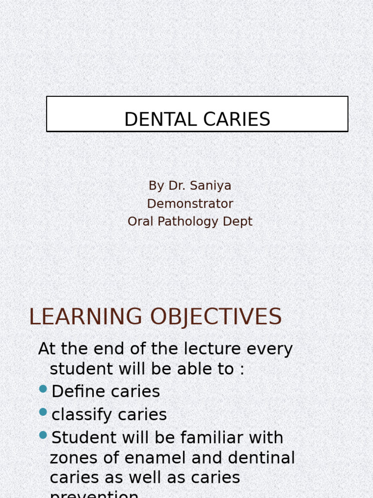 Dental Caries Presentation | PDF | Dentin | Tooth Enamel