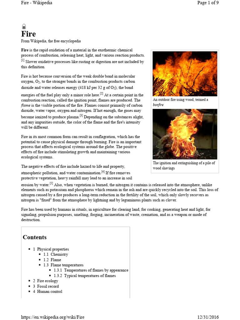 Fire-2016 | PDF | Fires | Combustion