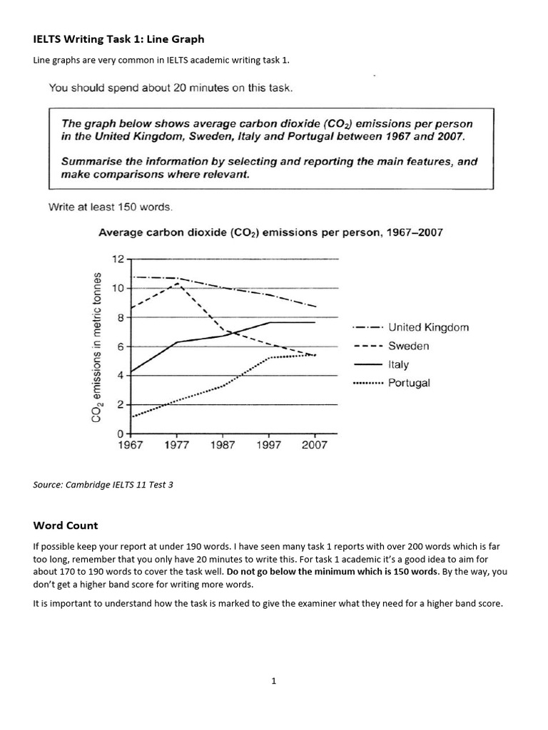 IELTS Writing Task 1 Line Graphs | PDF | International English Language ...