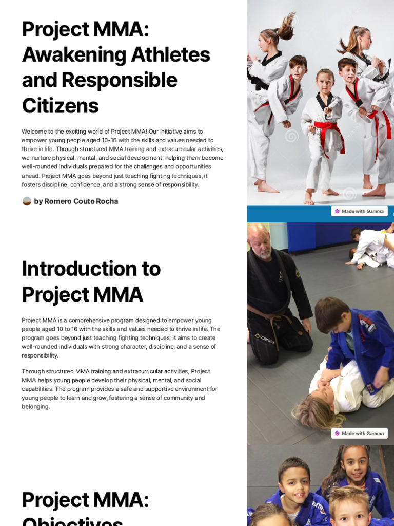Project MMA Awakening Athletes and Responsible Citizens | PDF ...