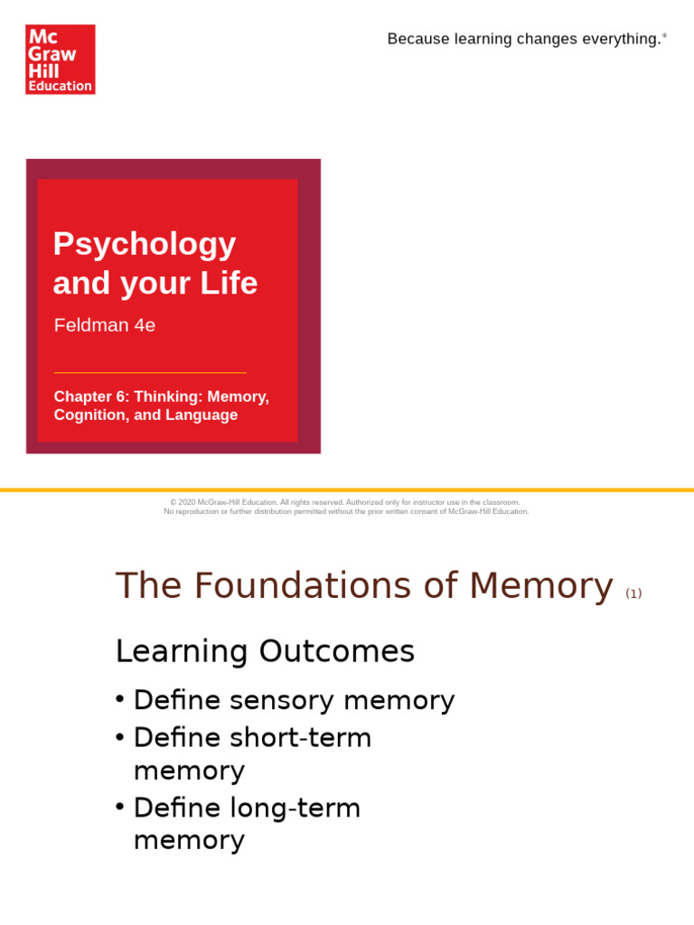 Feldman PsychLife4e ch06 Edit | PDF | Memory | Language Development