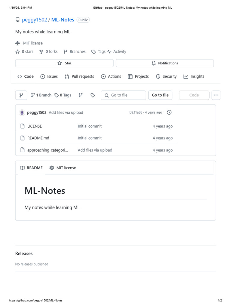 ML Learning Notes for Beginners | PDF