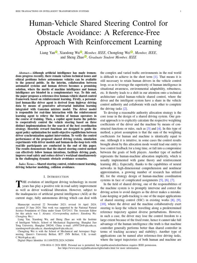 Yan 等 - 2024 - Human-Vehicle Shared Steering Control for Obstacle ...