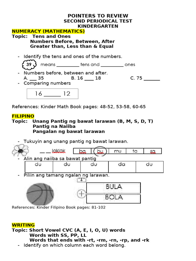 Pointers To Review Second Periodical Test | PDF