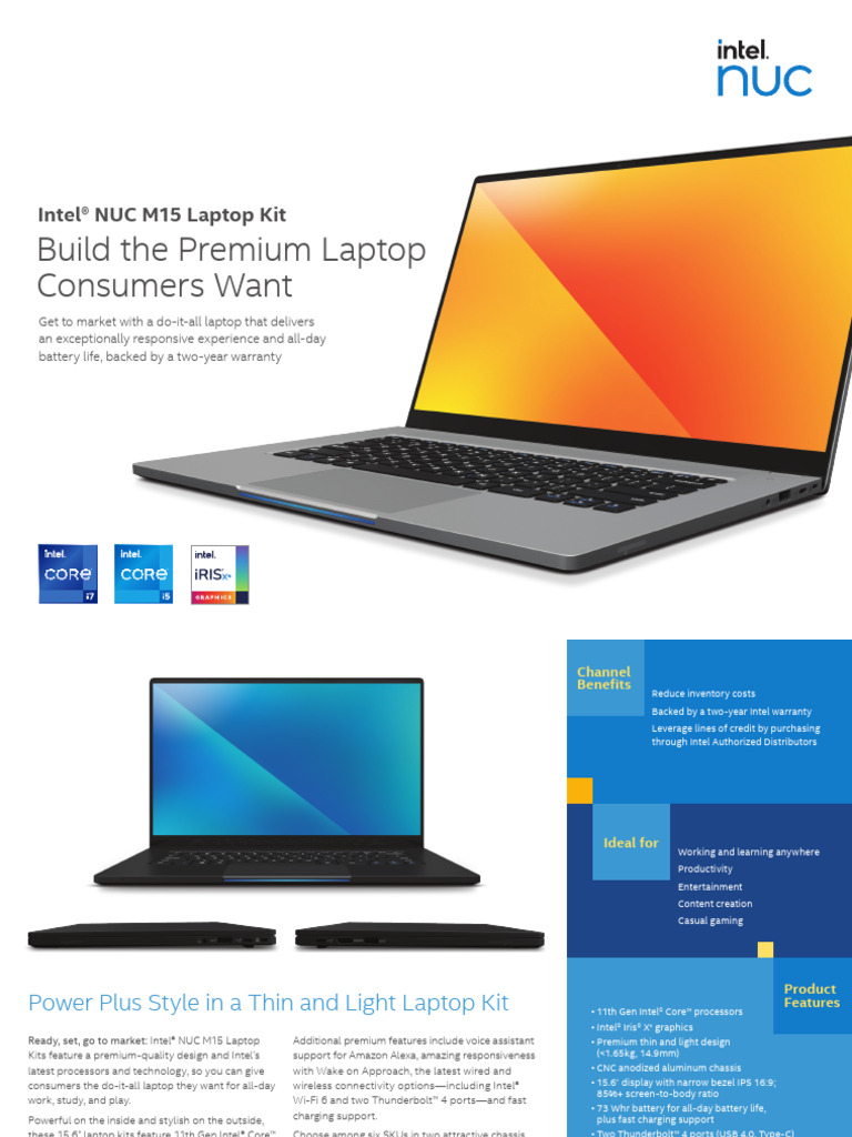 intel-nuc-m15-laptop-product-brief | PDF | Personal Computers | Computing