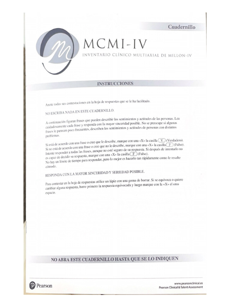 Mcmi Iv | PDF