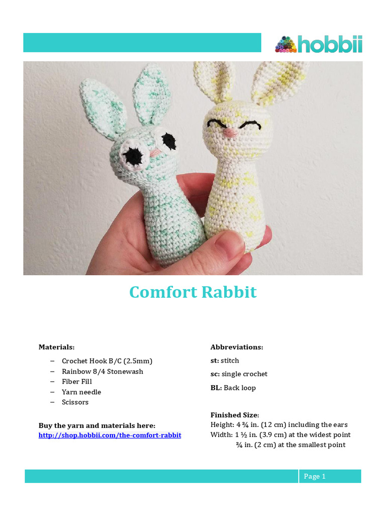 The Comfort Rabbit 3 | PDF | Crochet | Crafts