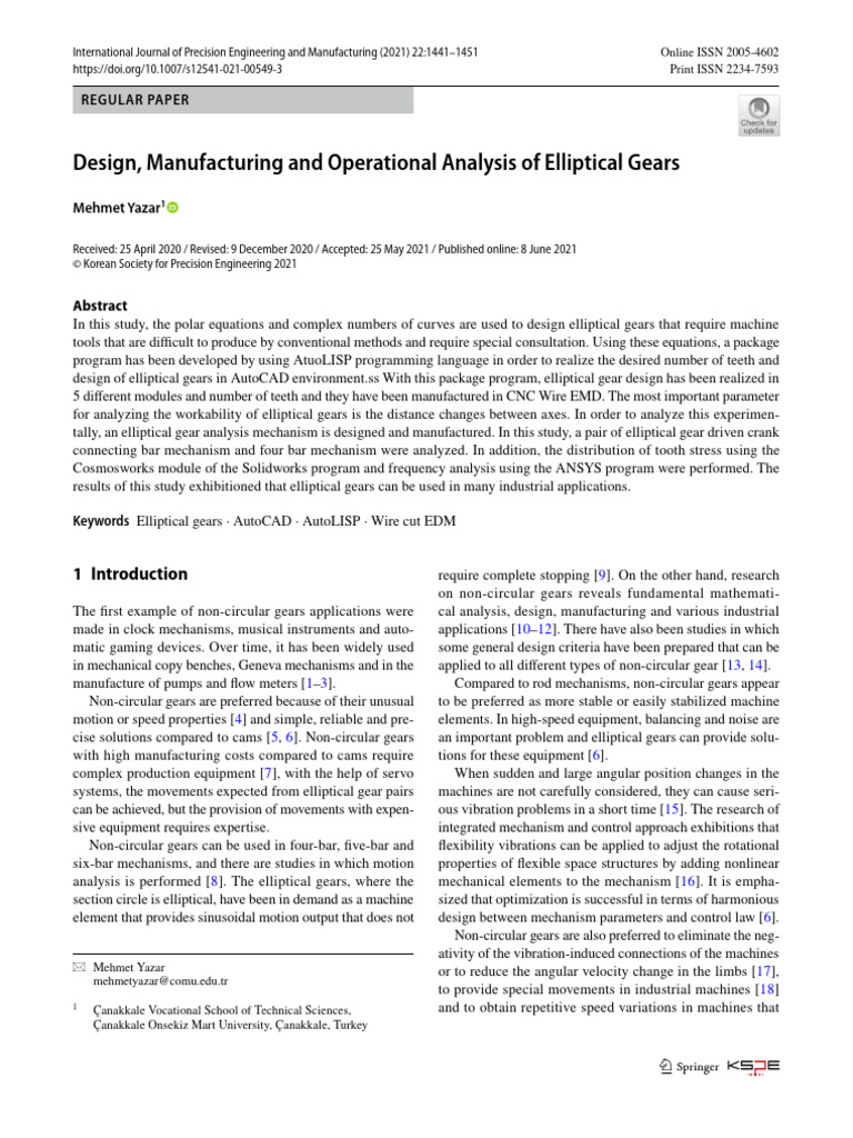 21) AISI 1050 Elliptical Gears | PDF | Ellipse | Gear