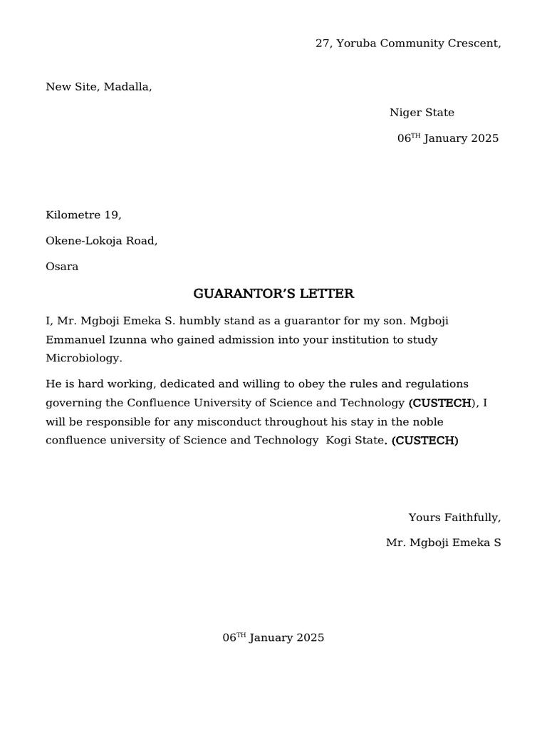 Letter of Undertaking | PDF