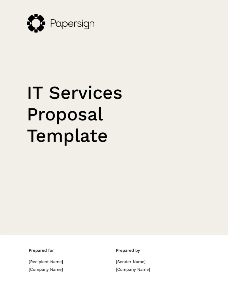 IT Services Proposal Template | PDF | Software Development Process ...