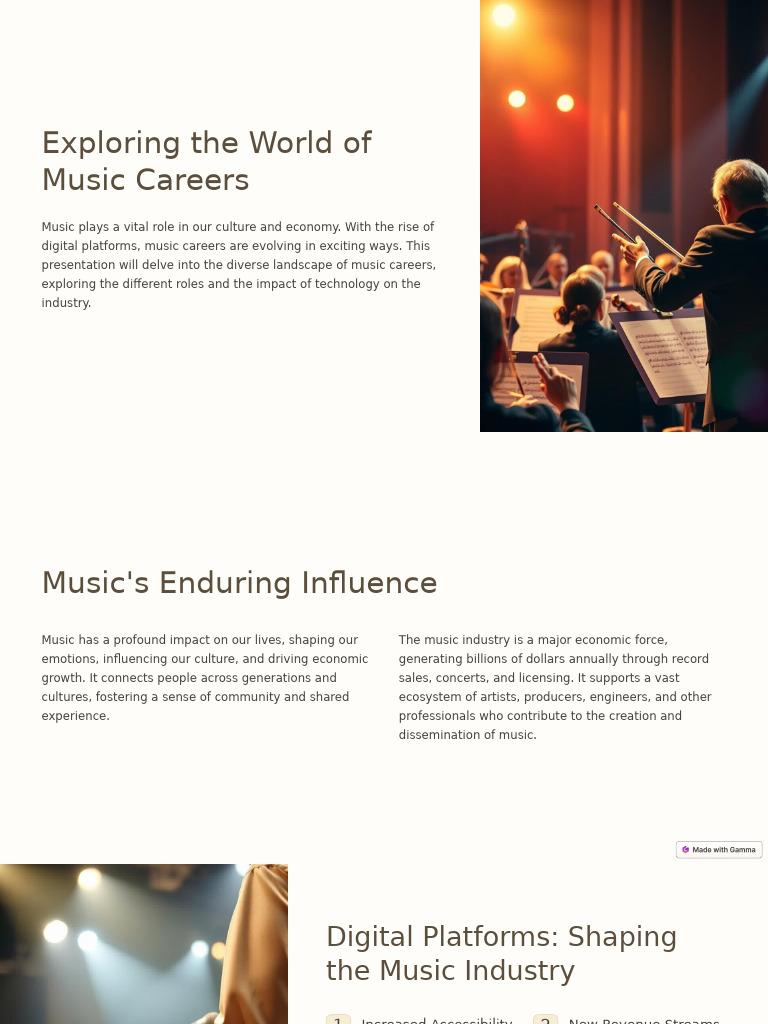 Exploring The World of Music Careers | PDF | Music Theory | Singing