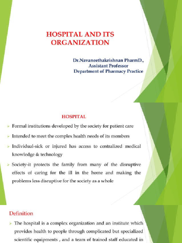 Understanding Hospital Organization and Care | PDF | Hospital | Health Care