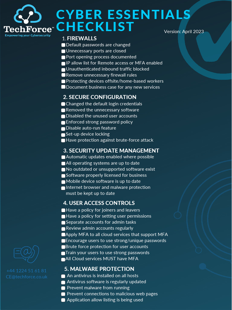 Cyber Essentials Checklist With Printer Friendly Version - Cyber ...