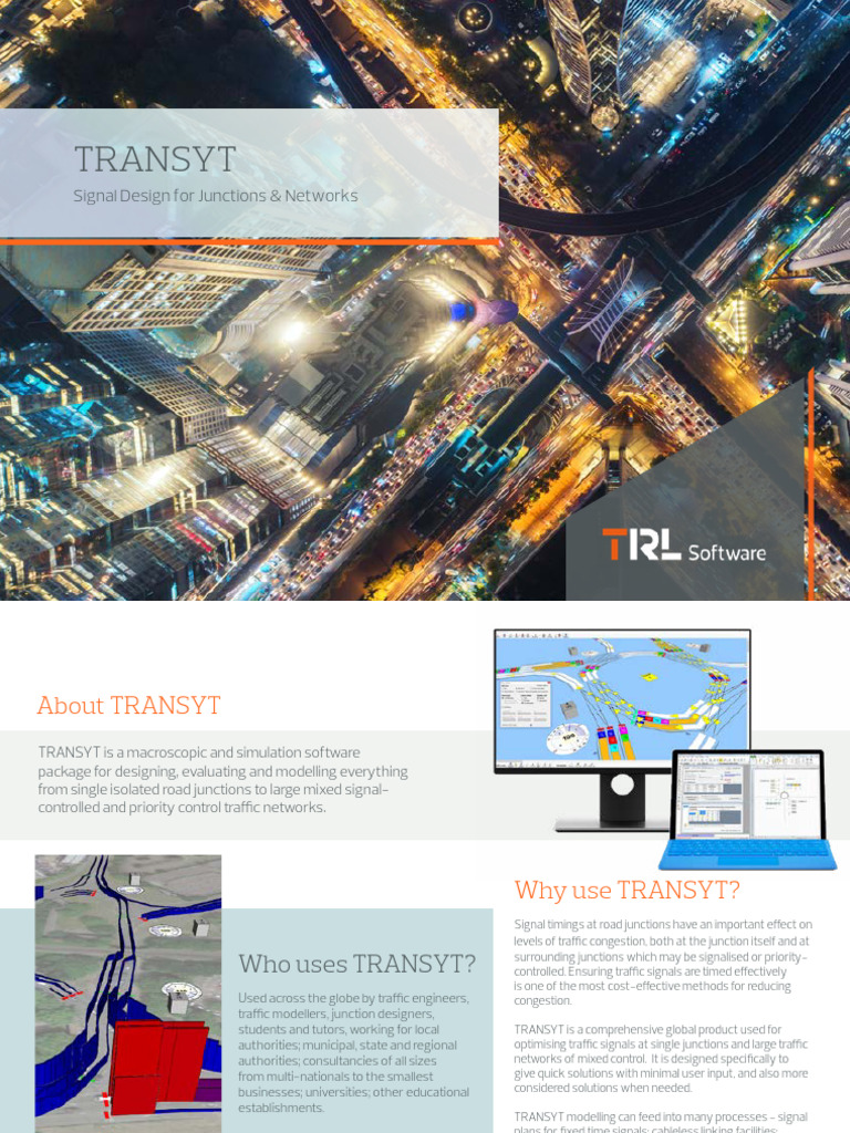 TRANSYT Brochure July 2021 | PDF | Traffic | Traffic Light