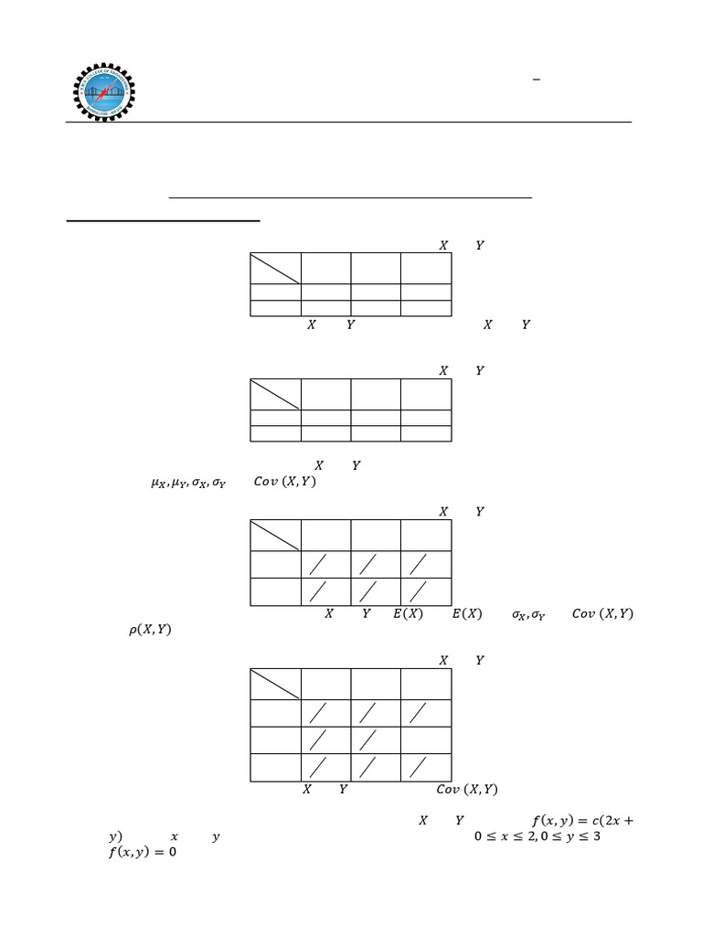 SDM - UNIT - 3 - Joint Probability and Markov Chain | PDF | Probability Distribution ...