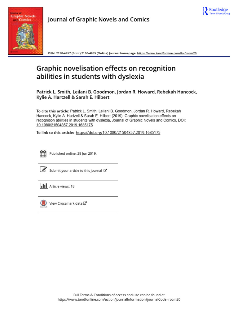 Graphic Novelisation Effects On Recognition | PDF | Reading ...