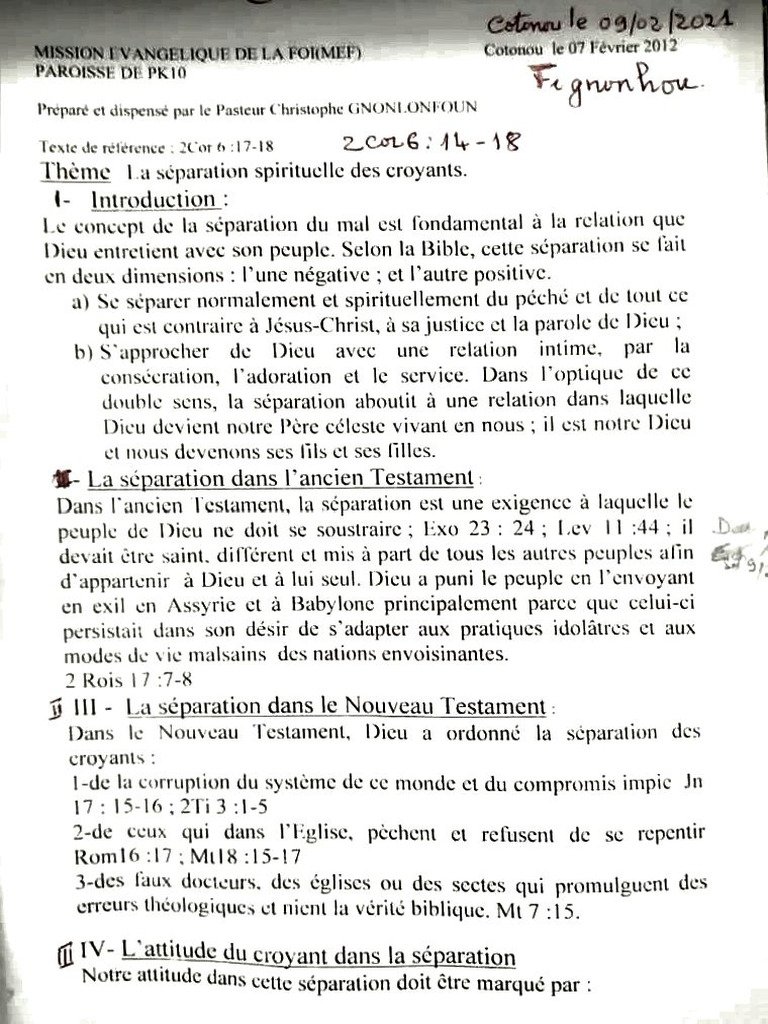 Étude Biblique Au | PDF