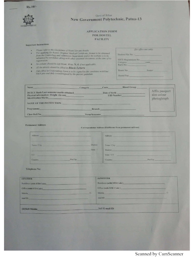 hostel-form.21 | PDF