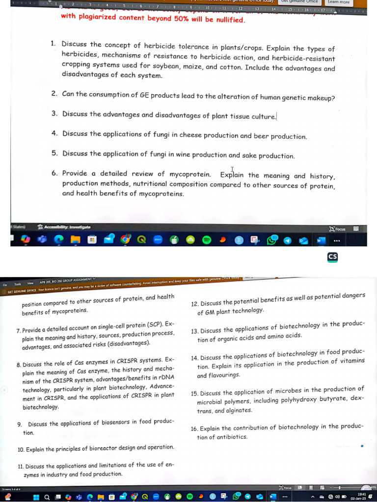 Bio 203 Assignment | PDF