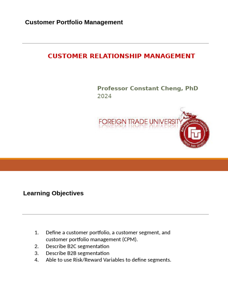 Understanding Customer Portfolio Management | PDF | Market Segmentation ...