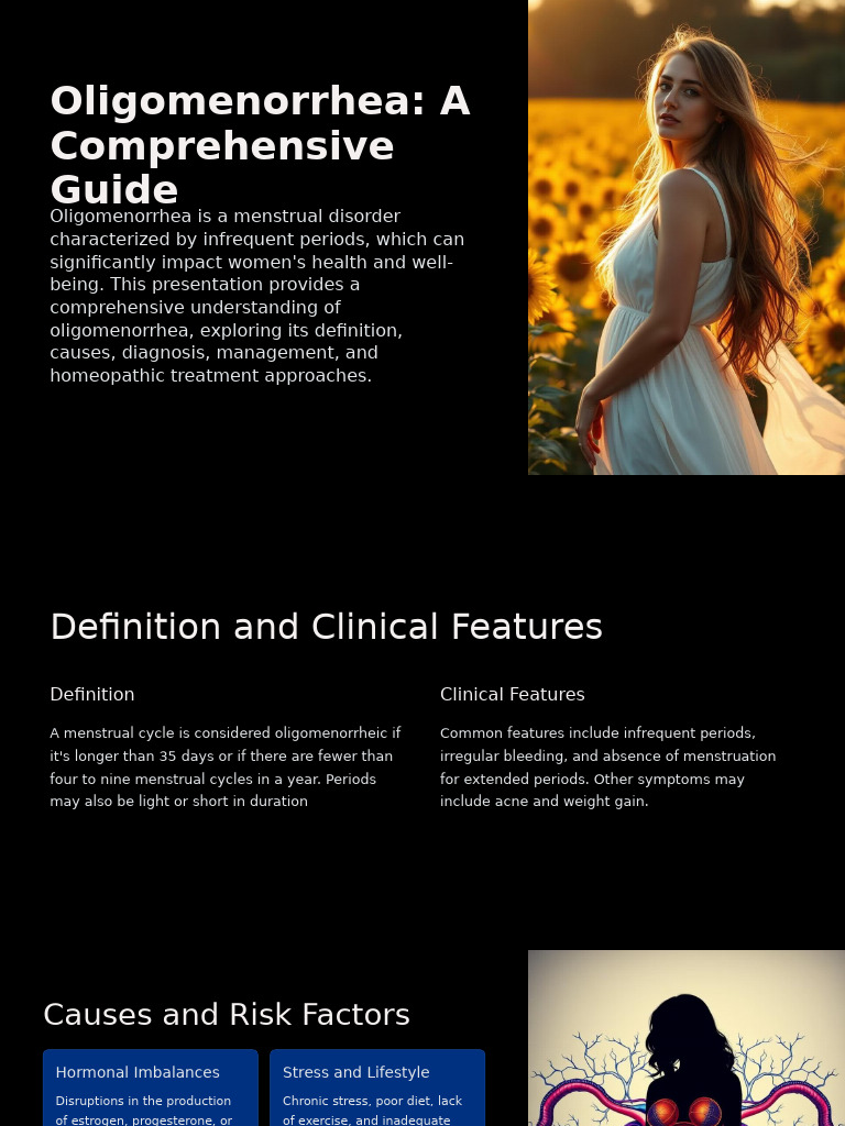 Oligomenorrhea - Repetory | PDF | Menstrual Cycle | Clinical Medicine