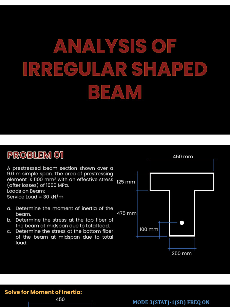 Analysis of Irregular Shaped Beam | PDF | Beam (Structure) | Bending