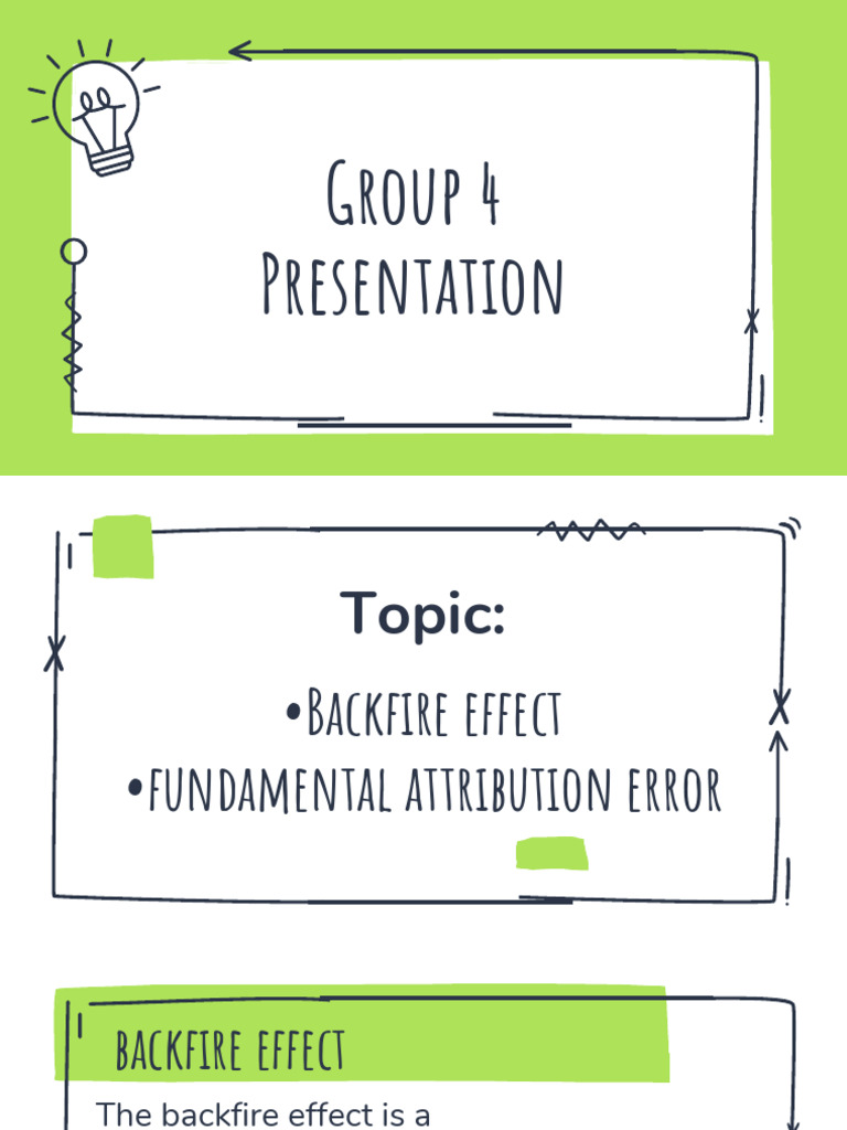 Backfire Effect & Attribution Error Explained | PDF