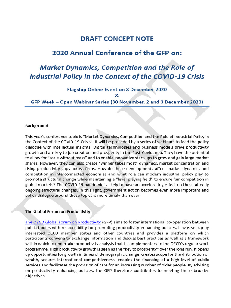 GFP Week and Flagship Event Draft Concept 5oct2020 | PDF | Policy ...