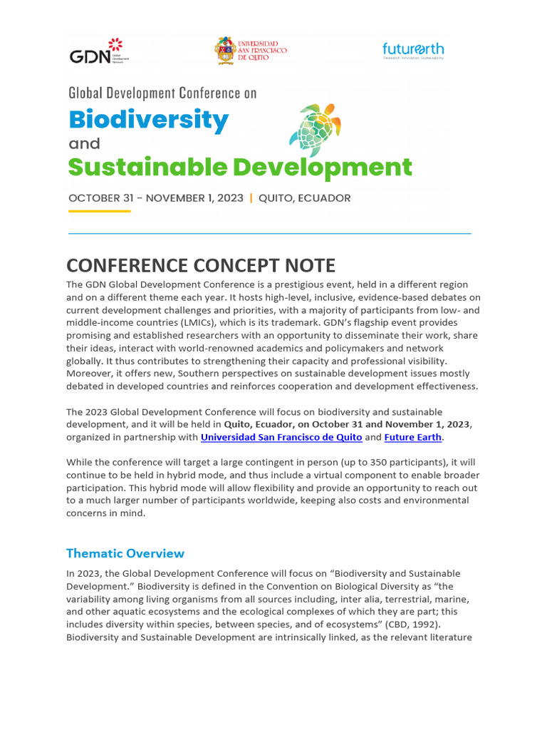 Concept Note - Global Development Conference 2023 - 0 | PDF ...