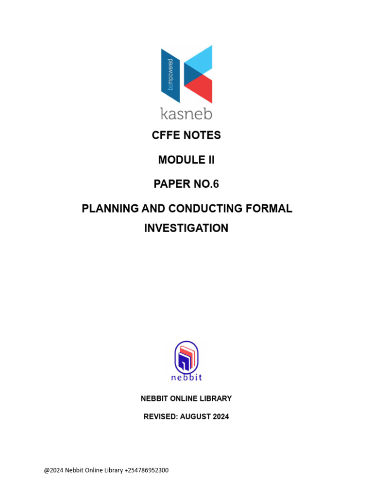 Cfee Notes Planning | PDF | Digital Forensics | Audit