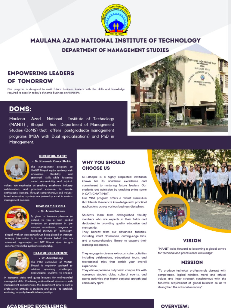 MANIT Brochure (9) | PDF | Business | Economies