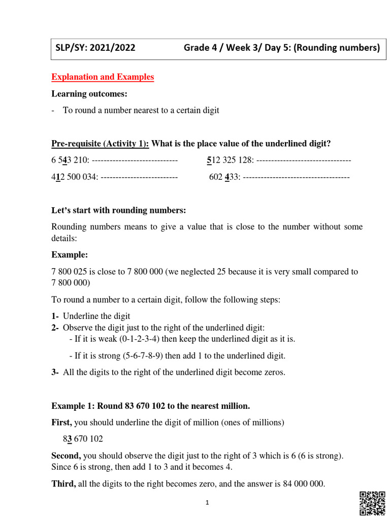 SY21 22 Gr4 W3 D5 Math Instructions | PDF